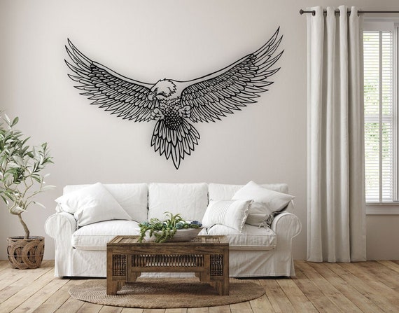 Eagle Design Laser Cut Svg Dxf Files Wall Sticker Engraving | Etsy