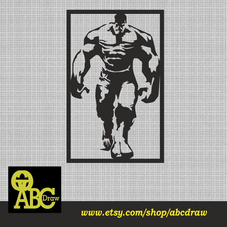 Hulk Design Laser Cut Svg Dxf Files Wall Sticker Engraving - Etsy