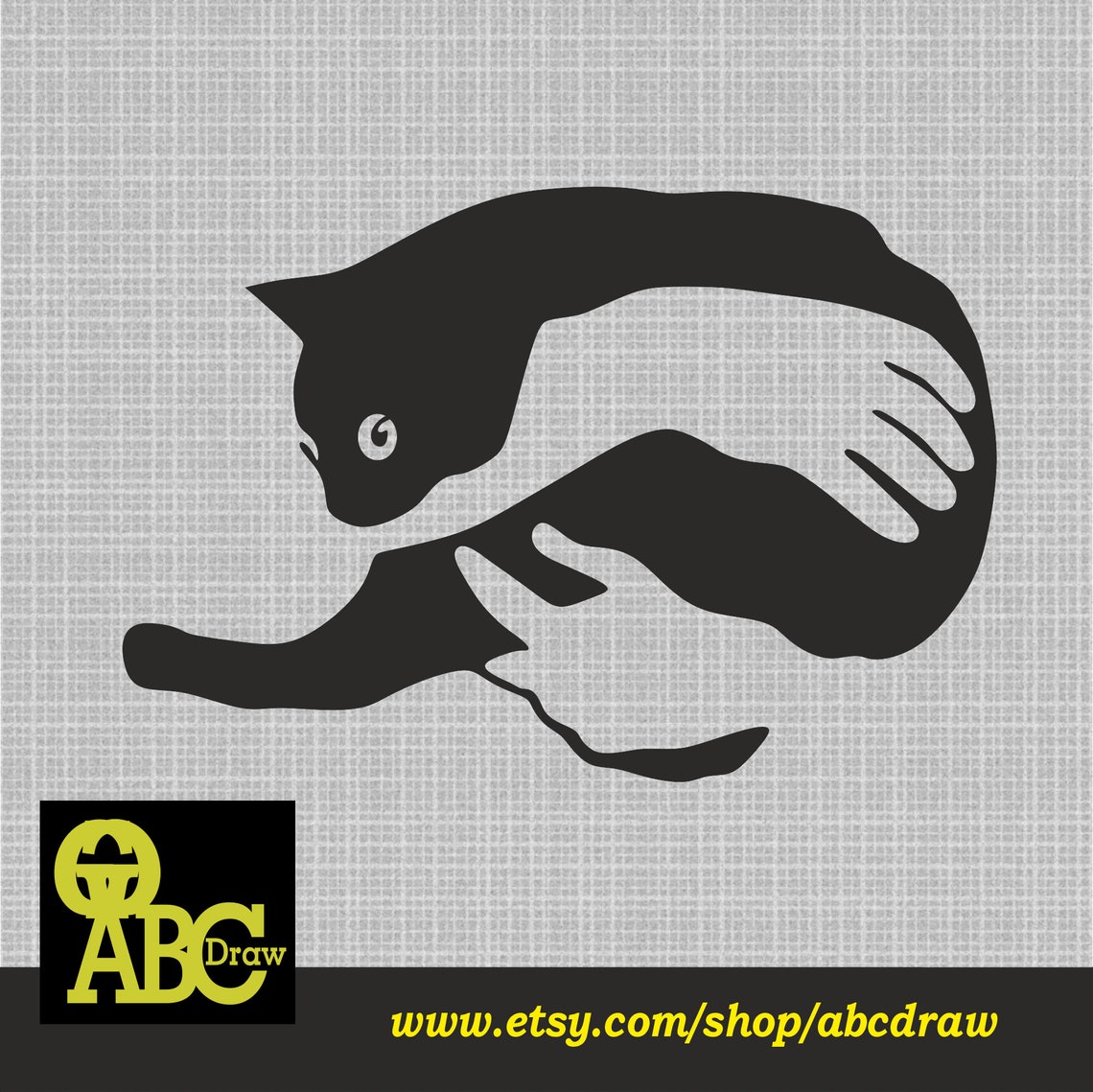 Cat Design laser cut svg dxf files wall sticker engraving | Etsy