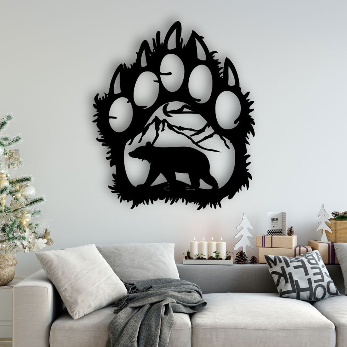 Bear Design Laser Cut Svg Dxf Files Wall Sticker Engraving Decal ...