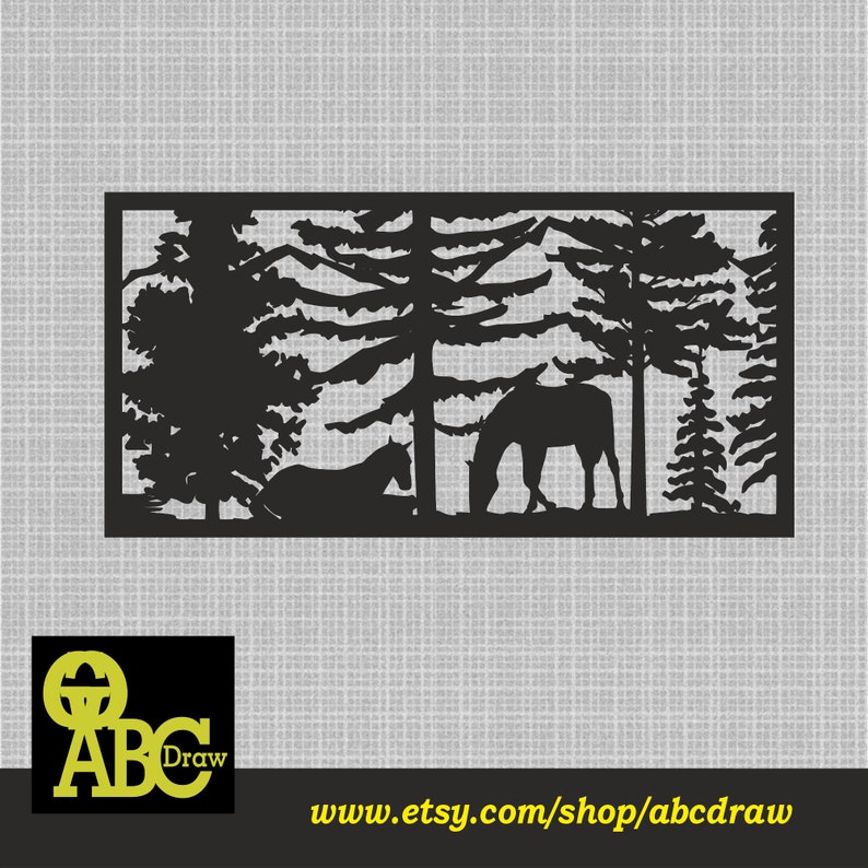 Nature Panel Design Laser Cut Svg Dxf Files Wall Sticker | Etsy