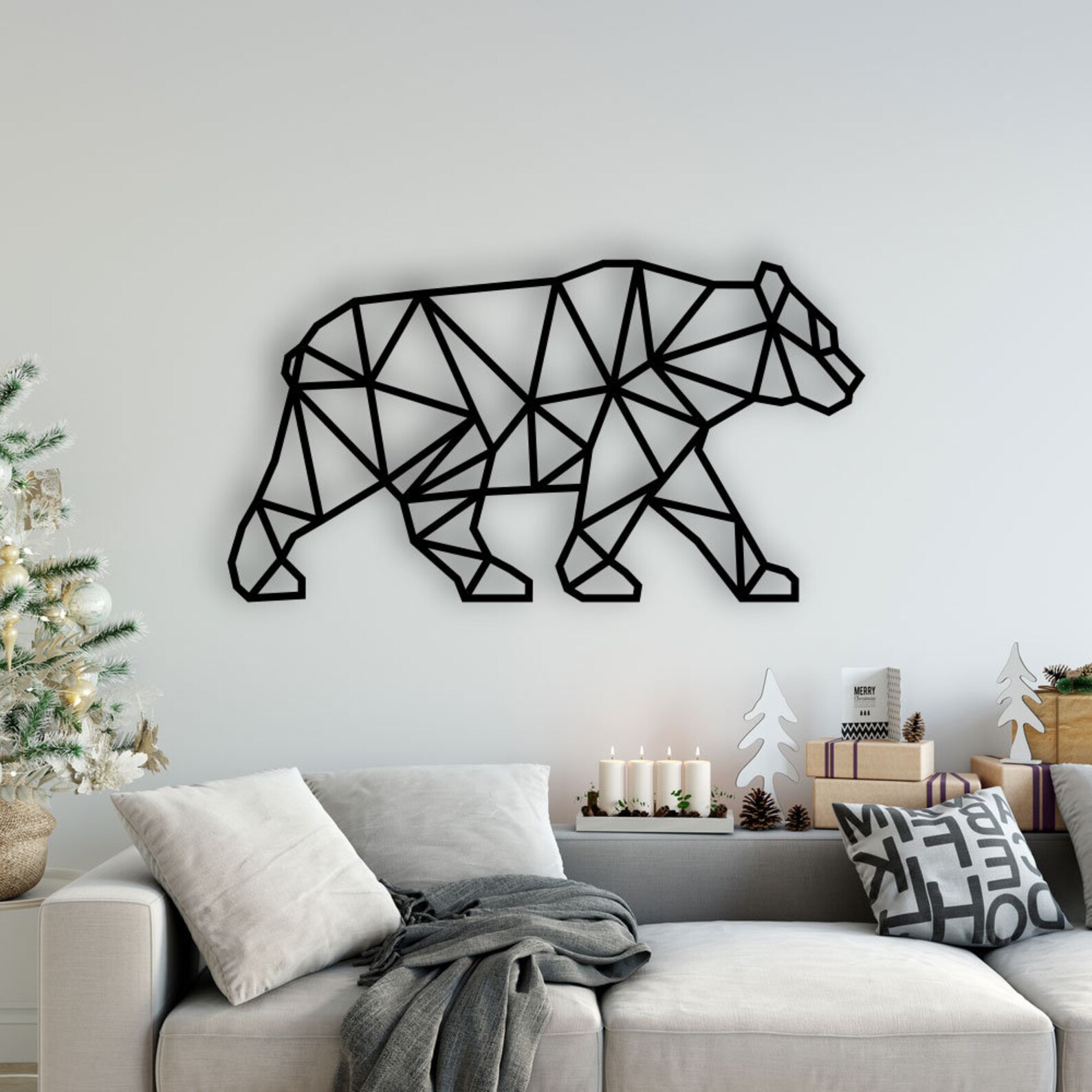 Bear Design Laser Cut Svg Dxf Files Wall Sticker Engraving | Etsy