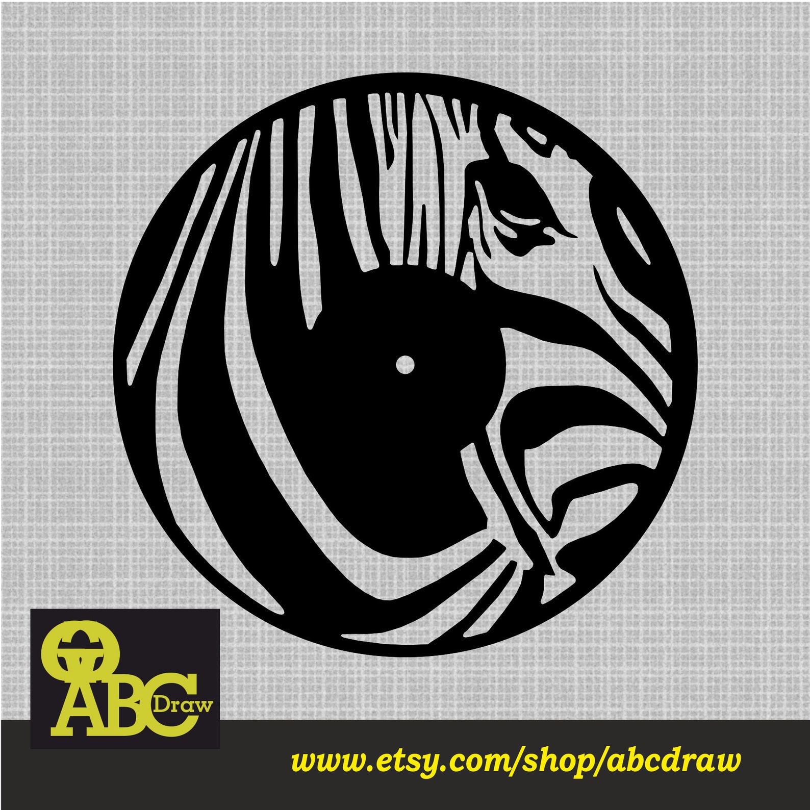 Zebra Clock Design Laser Cut Svg Dxf Files Wall Sticker - Etsy