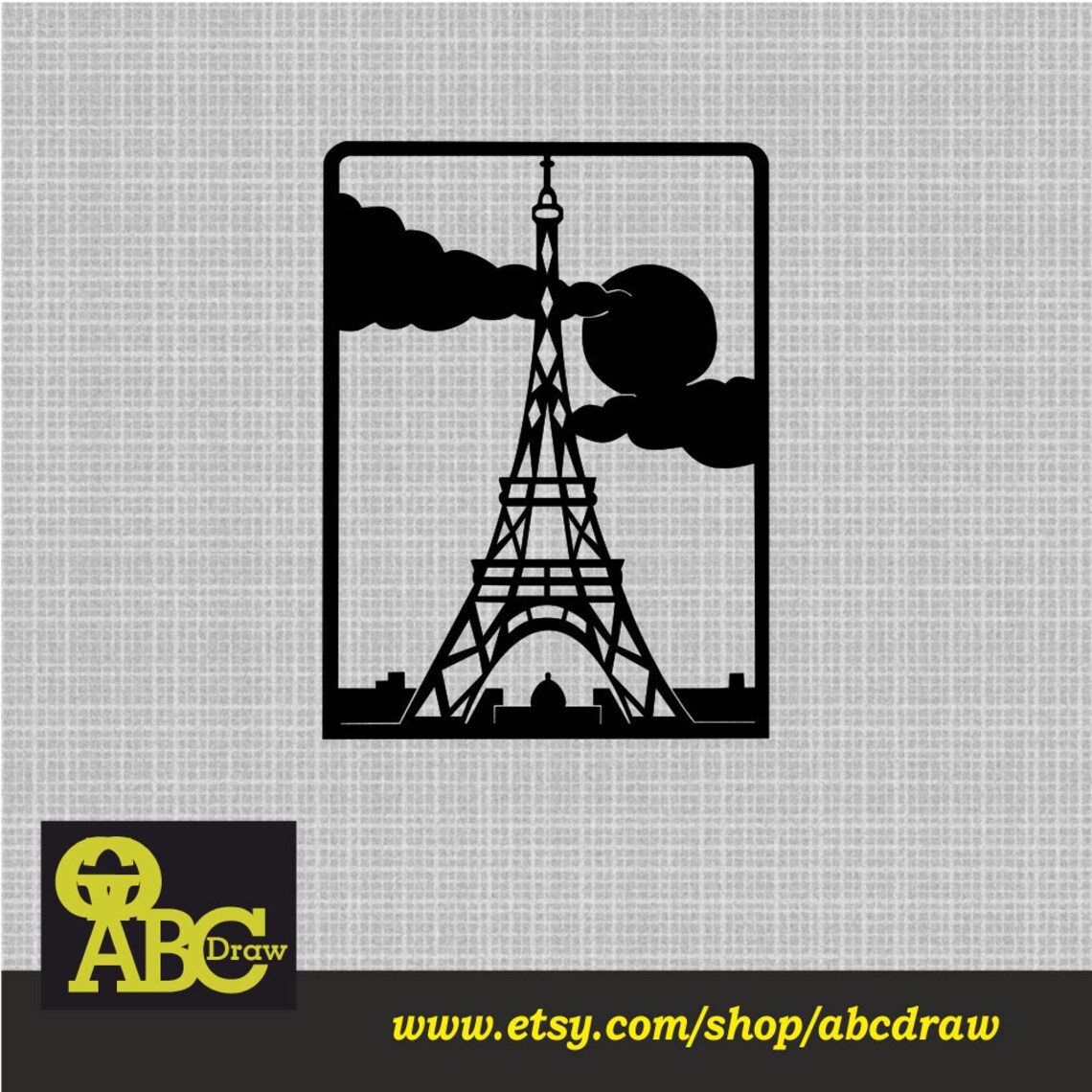 Eiffel Design Laser Cut Svg Dxf Files Wall Sticker Engraving - Etsy Canada