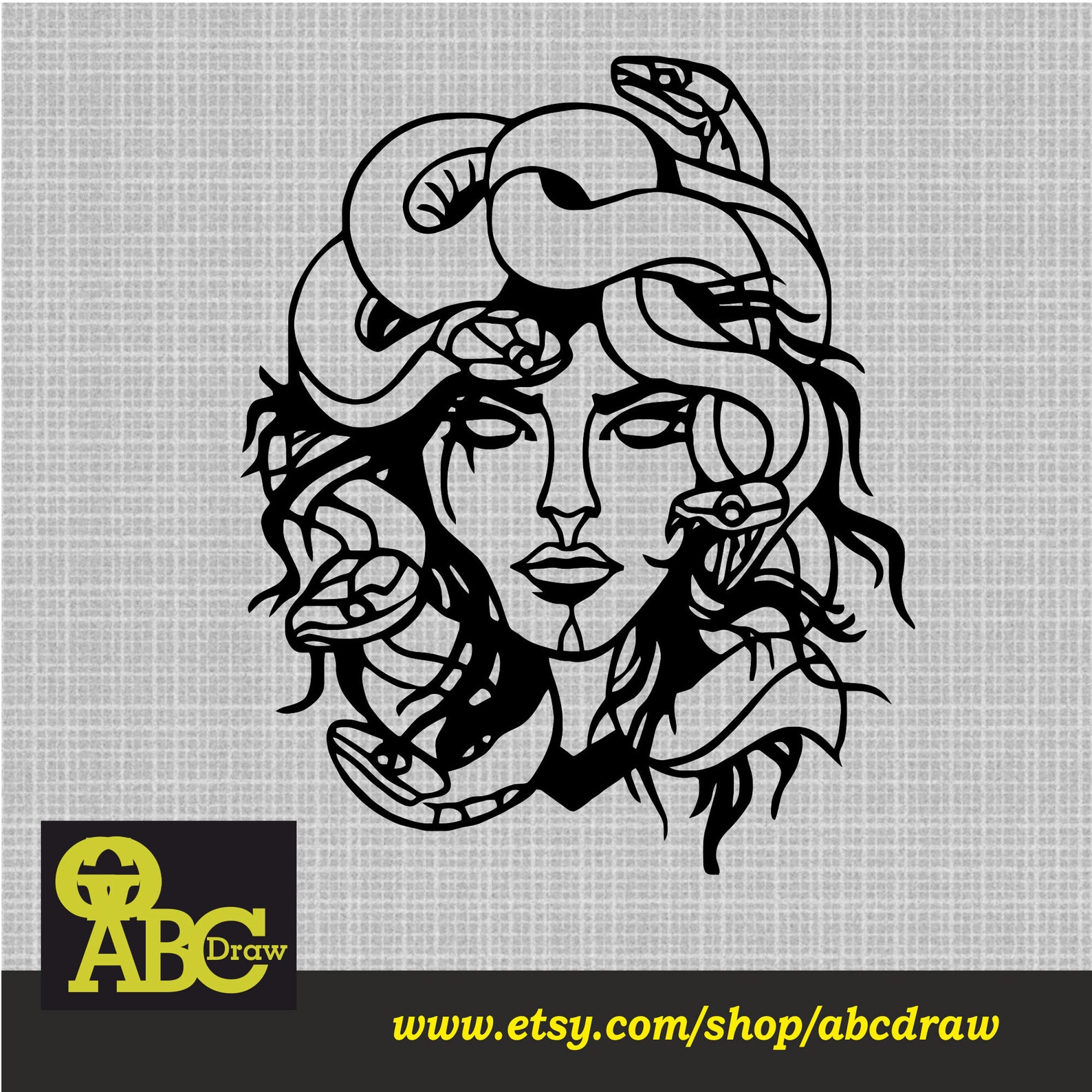 Medusa Design Laser Cut Svg Dxf Files Wall Sticker Engraving | Etsy India