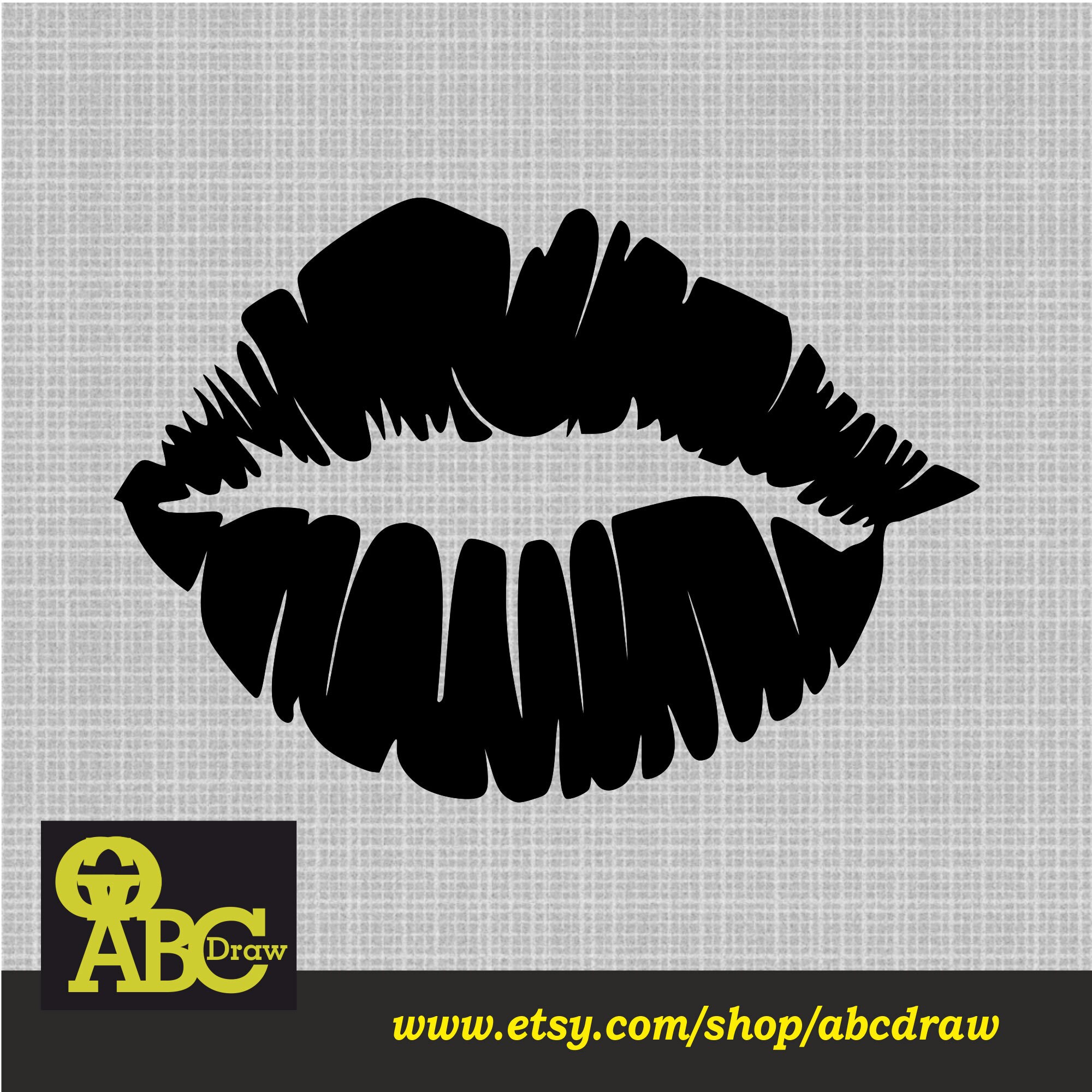 Lips Design Laser Cut Svg Dxf Files Wall Sticker Engraving | Etsy Canada