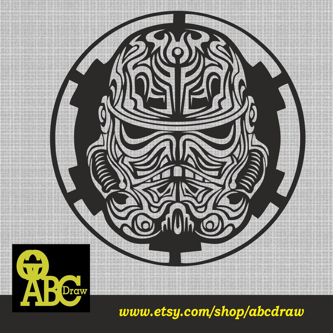 Storm Trooper Design Laser Cut Svg Dxf Files Wall Sticker - Etsy