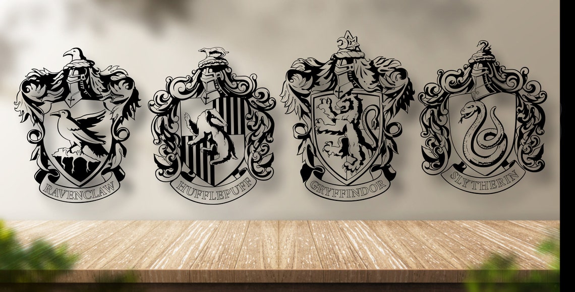 Harry Potter Design laser cut svg dxf files wall sticker | Etsy