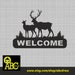 Welcome 2 Deer Design Laser Cut Svg Dxf Files Wall Sticker Engraving ...