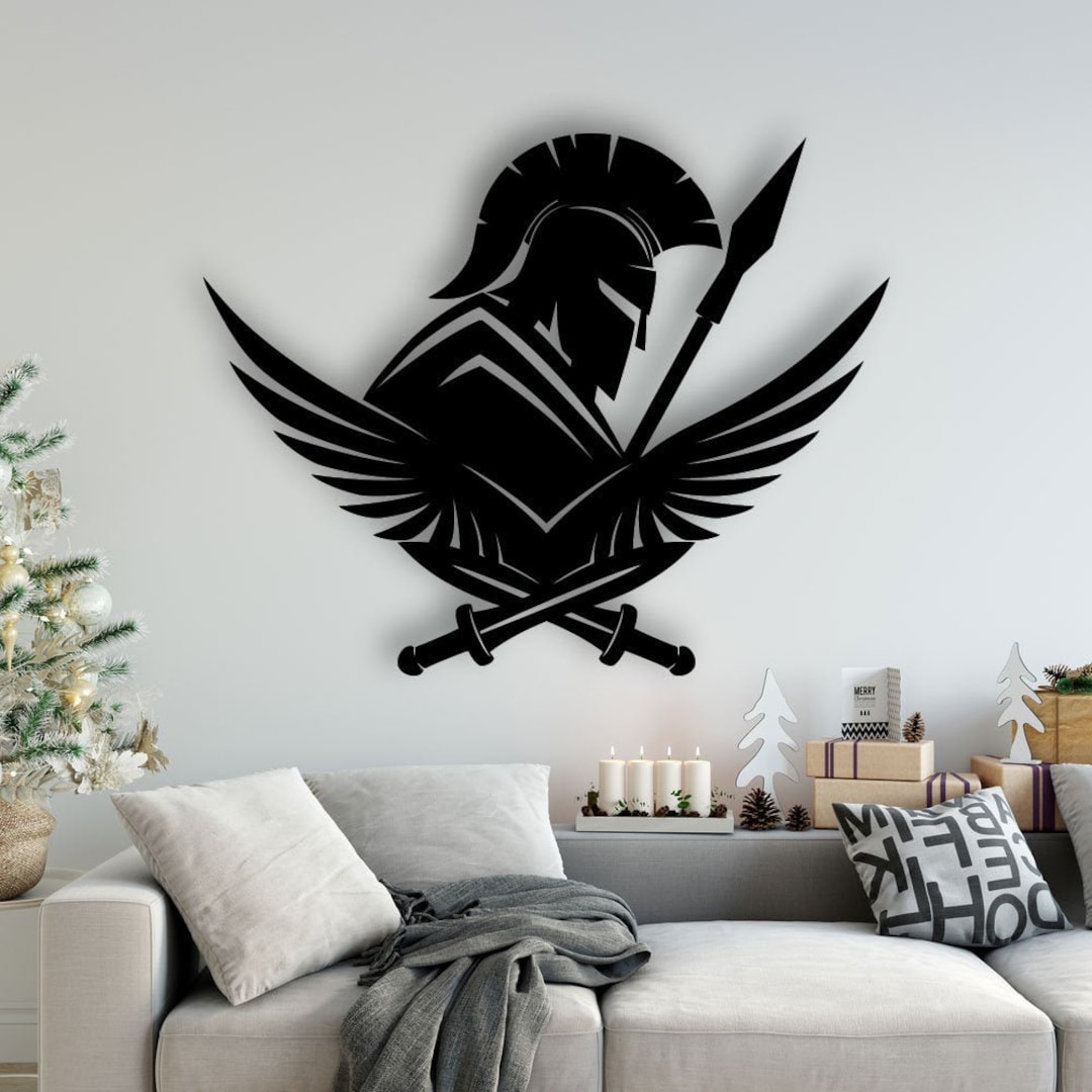 Spartan Design Laser Cut Svg Dxf Files Wall Sticker Engraving Decal ...