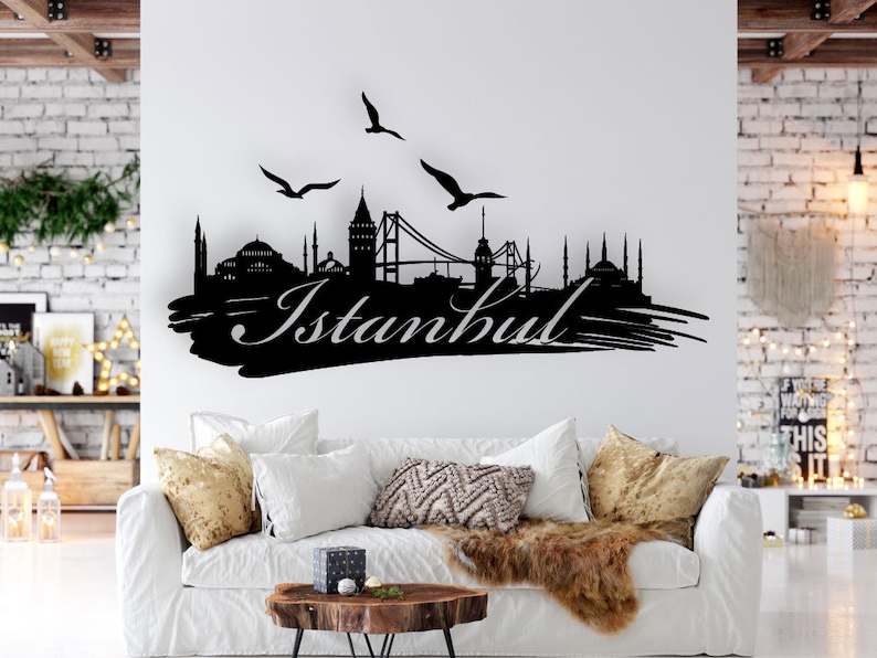 Istanbul Design Laser Cut Svg Dxf Files Wall Sticker Engraving Decal ...