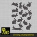 Rabbit Collection Design Laser Cut Svg Dxf Files Wall Sticker Engraving ...