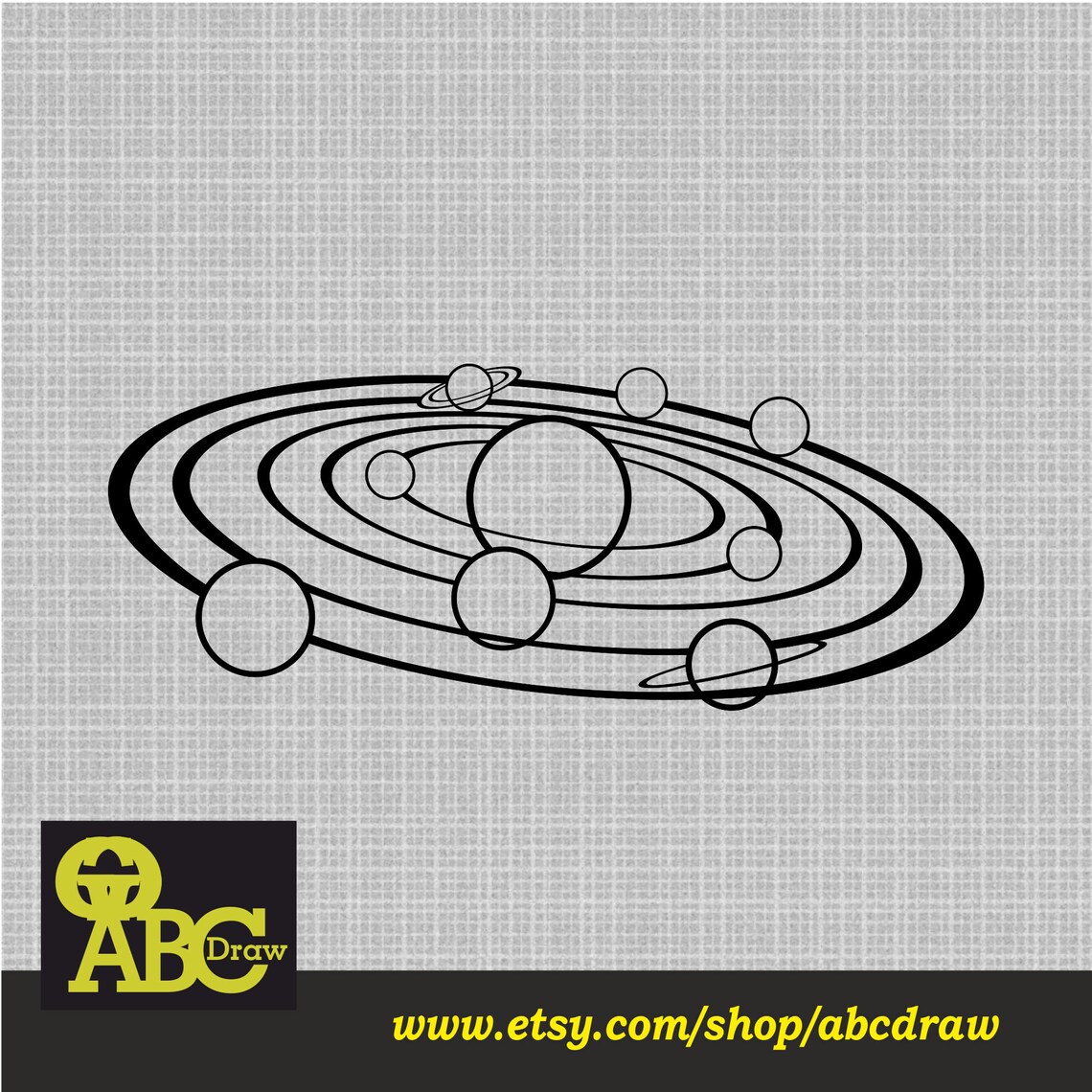 Solar System Design laser cut svg dxf files wall sticker | Etsy