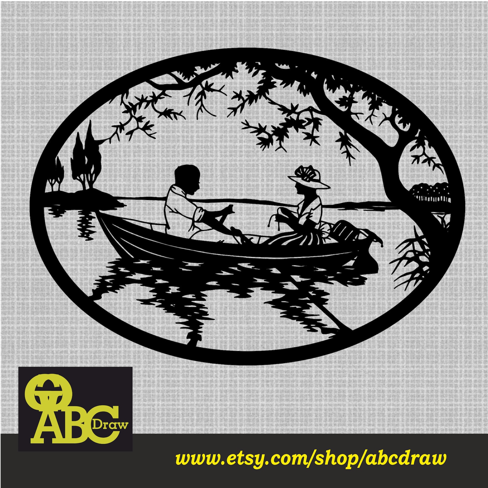 Lake Design Laser Cut Svg Dxf Files Wall Sticker Engraving - Etsy