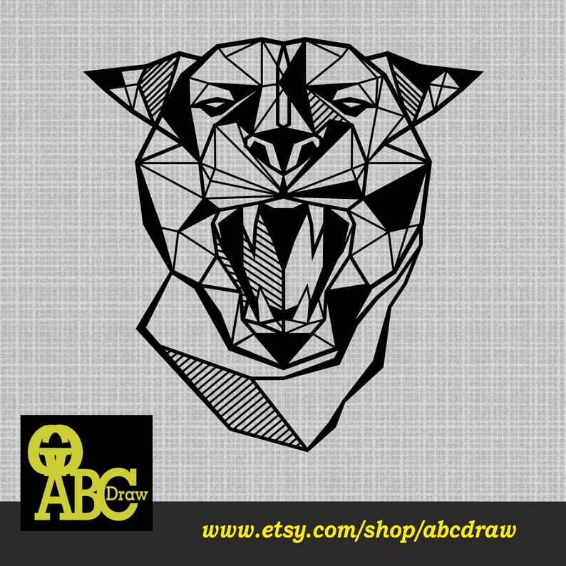 Puma Head Design Laser Cut Svg Dxf Files Wall Sticker - Etsy