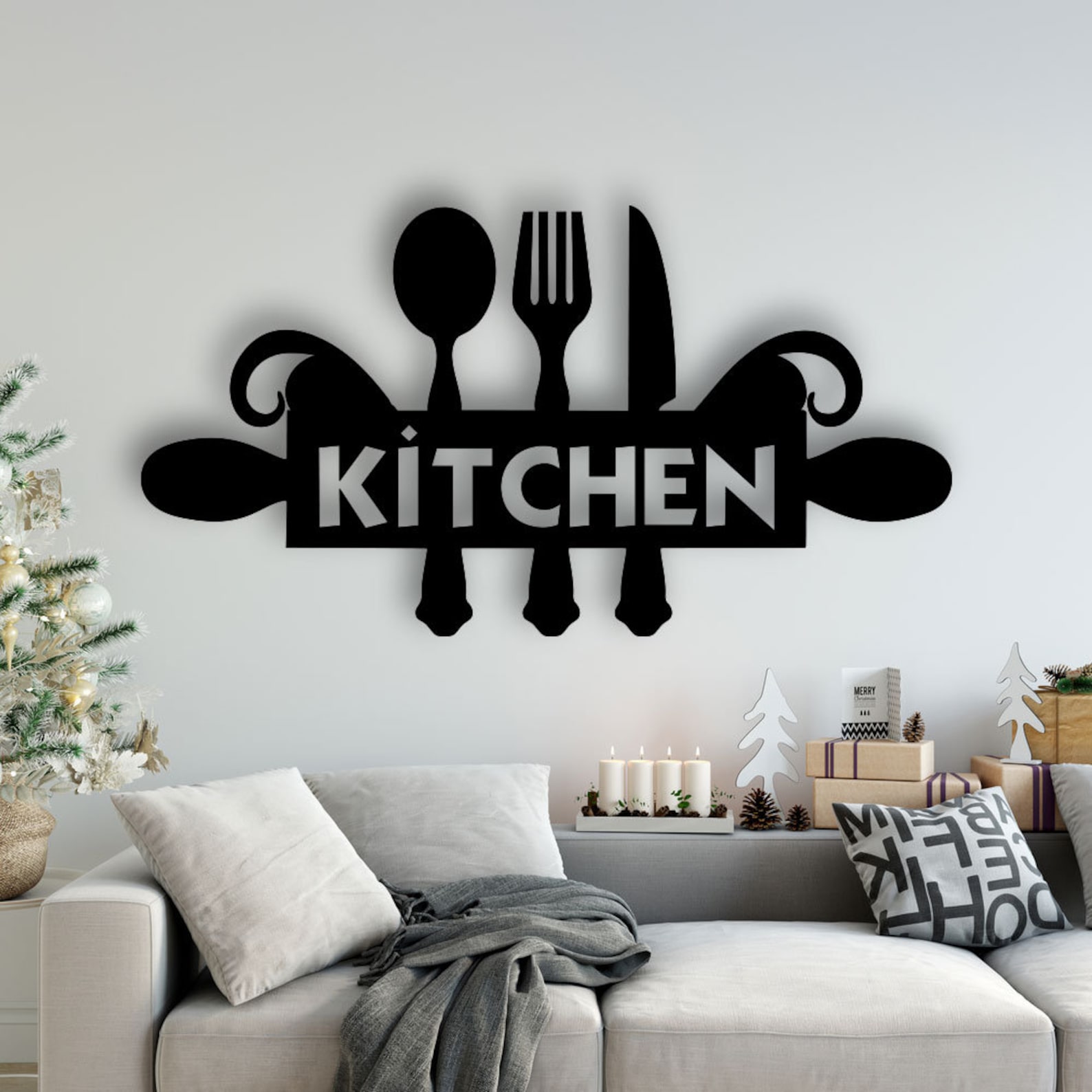 Kitchen Design Laser Cut Svg Dxf Files Wall Sticker Engraving - Etsy Canada