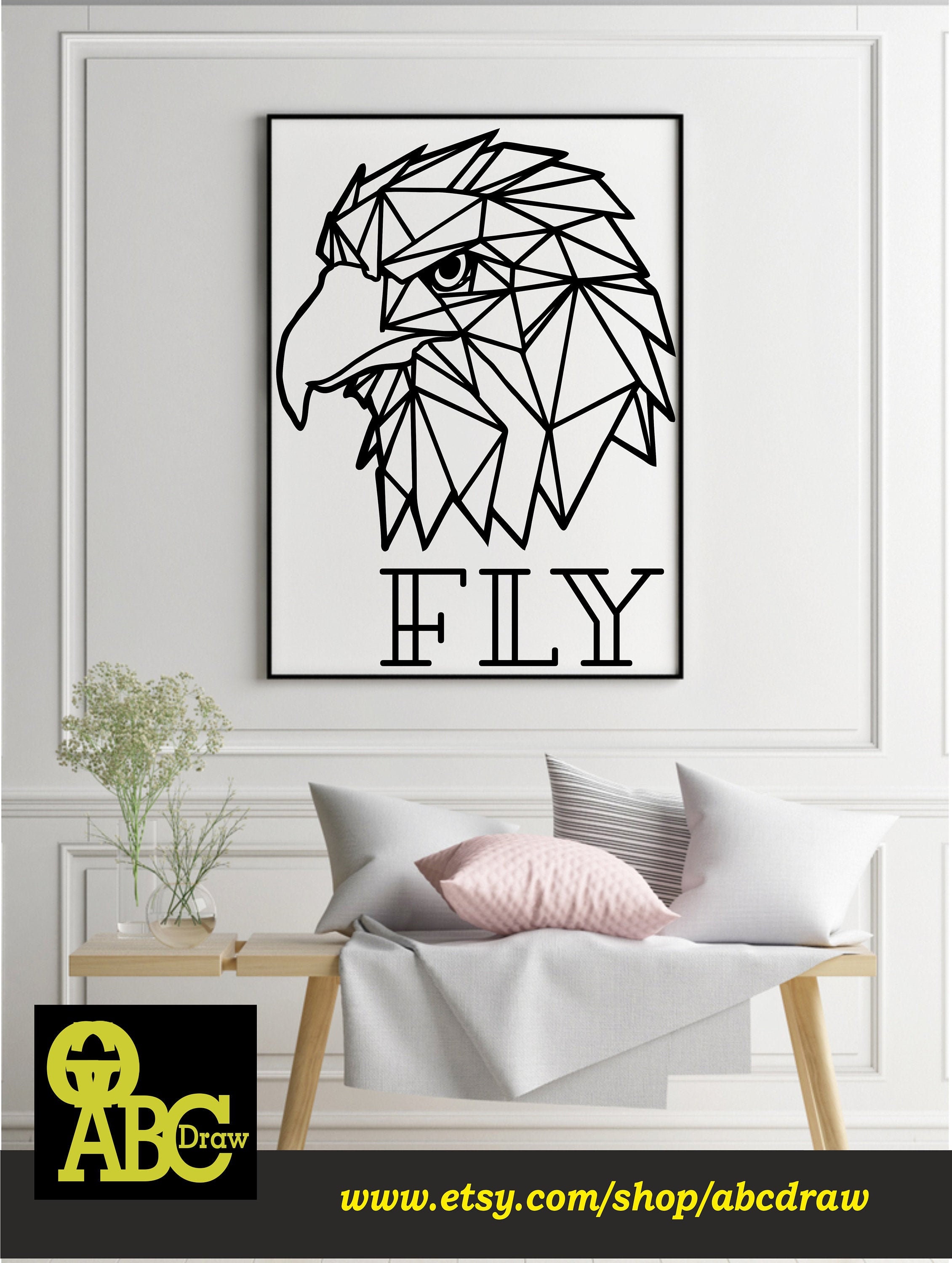 Drawing & Illustration Digital Fly Eagle decor laser cut svg dxf files ...