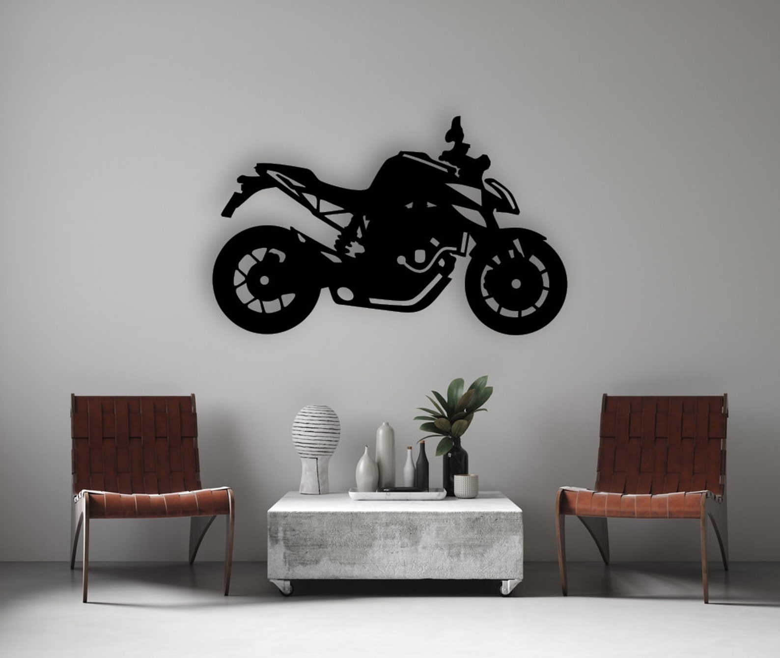 Motorcycle Design Laser Cut Svg Dxf Files Wall Sticker | Etsy