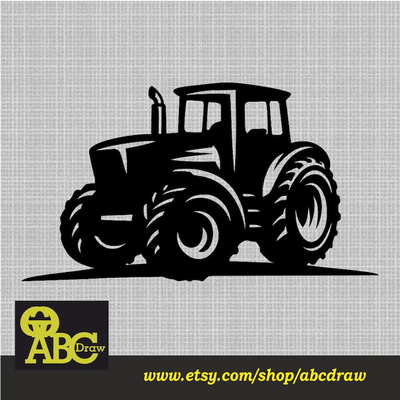 Tractor Design Laser Cut Svg Dxf Files Wall Sticker Engraving Decal ...