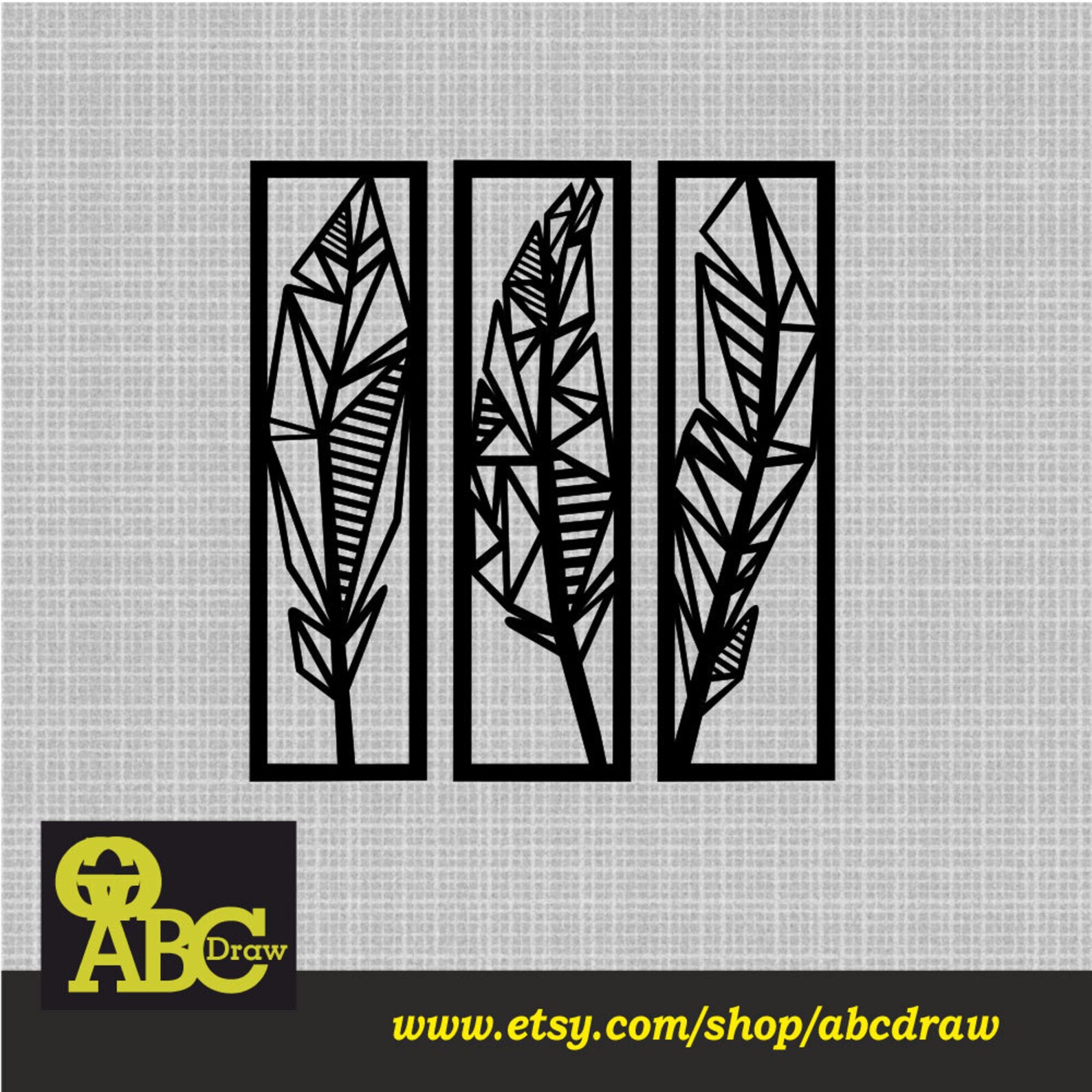 Feather Design laser cut svg dxf files wall sticker engraving | Etsy