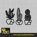 Cactus Design Laser Cut Svg Dxf Files Wall Sticker Engraving Decal ...