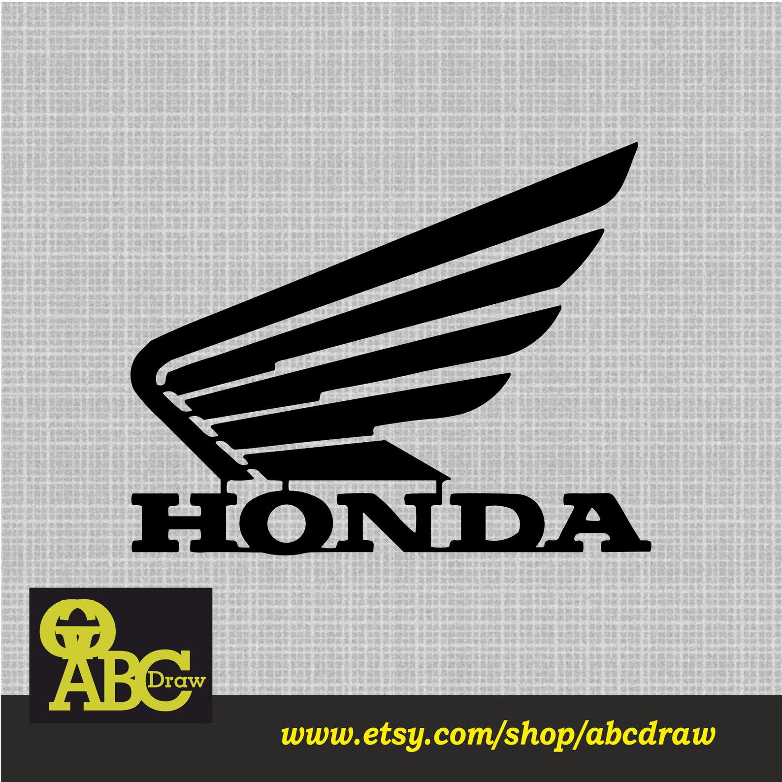 Honda Wing Design Laser Cut Svg Dxf Files Wall Sticker - Etsy