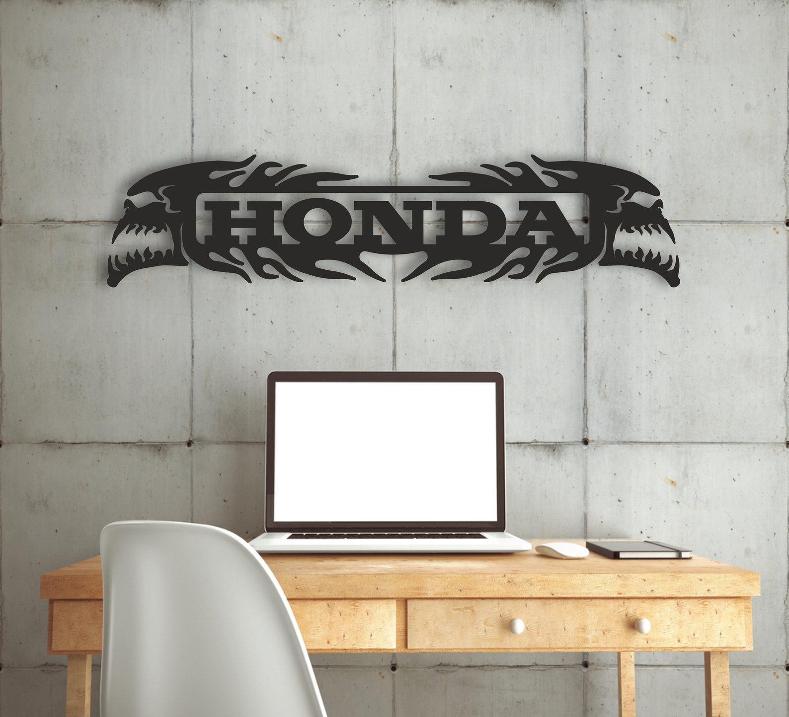 Honda Skull Design Laser Cut Svg Dxf Files Wall Sticker - Etsy