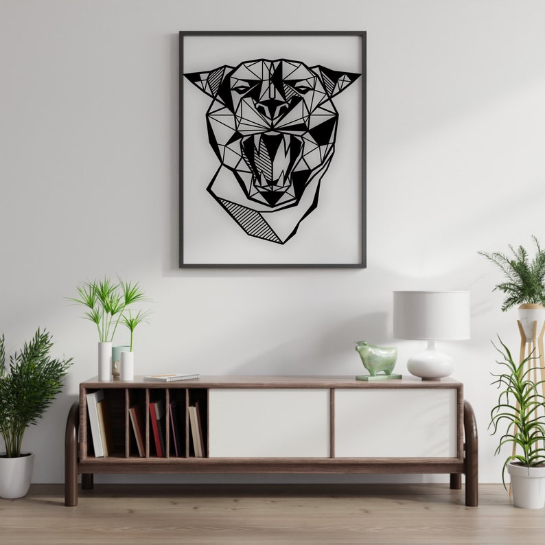 Puma Head Design Laser Cut Svg Dxf Files Wall Sticker - Etsy