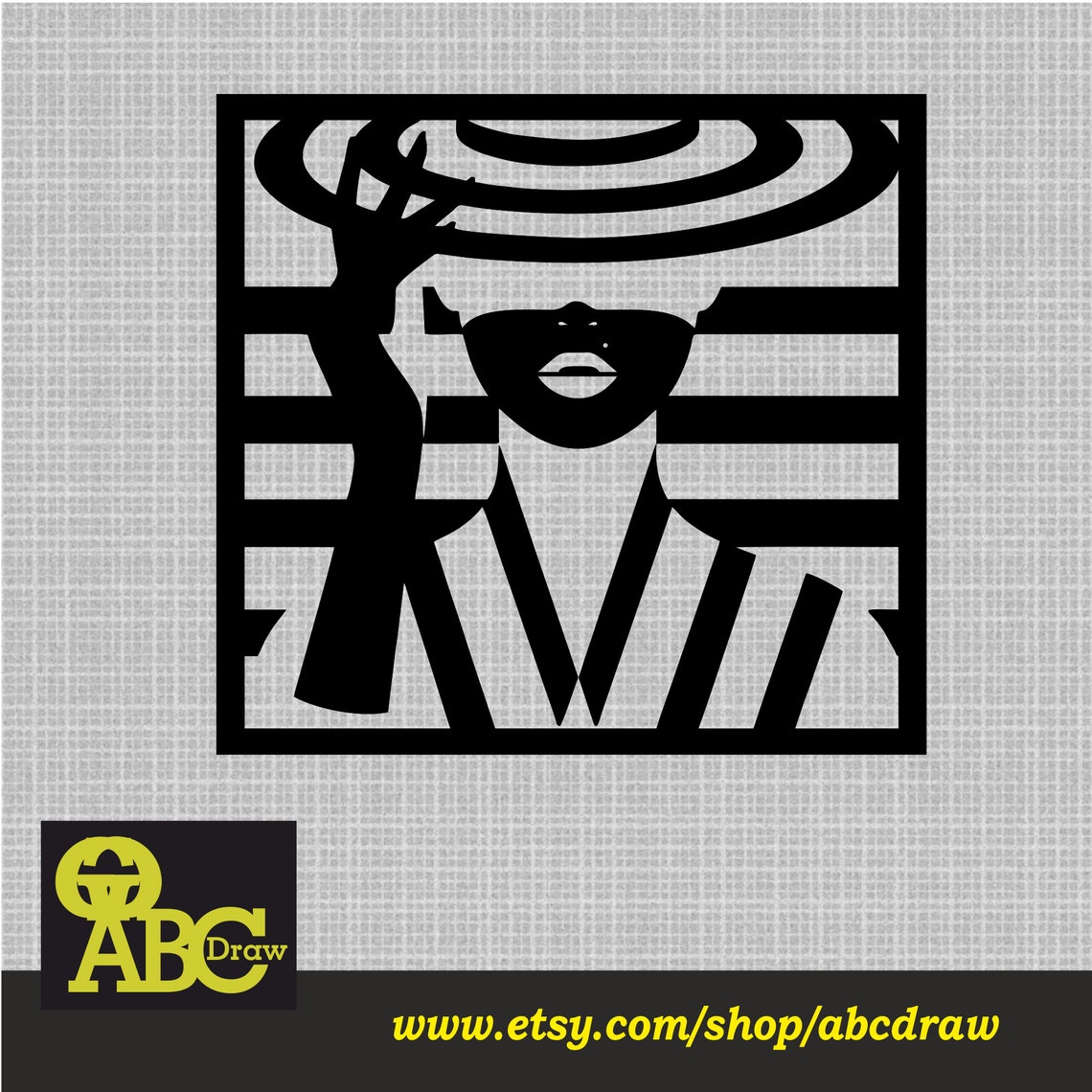 Woman Panel Design Laser Cut Svg Dxf Files Wall Sticker - Etsy