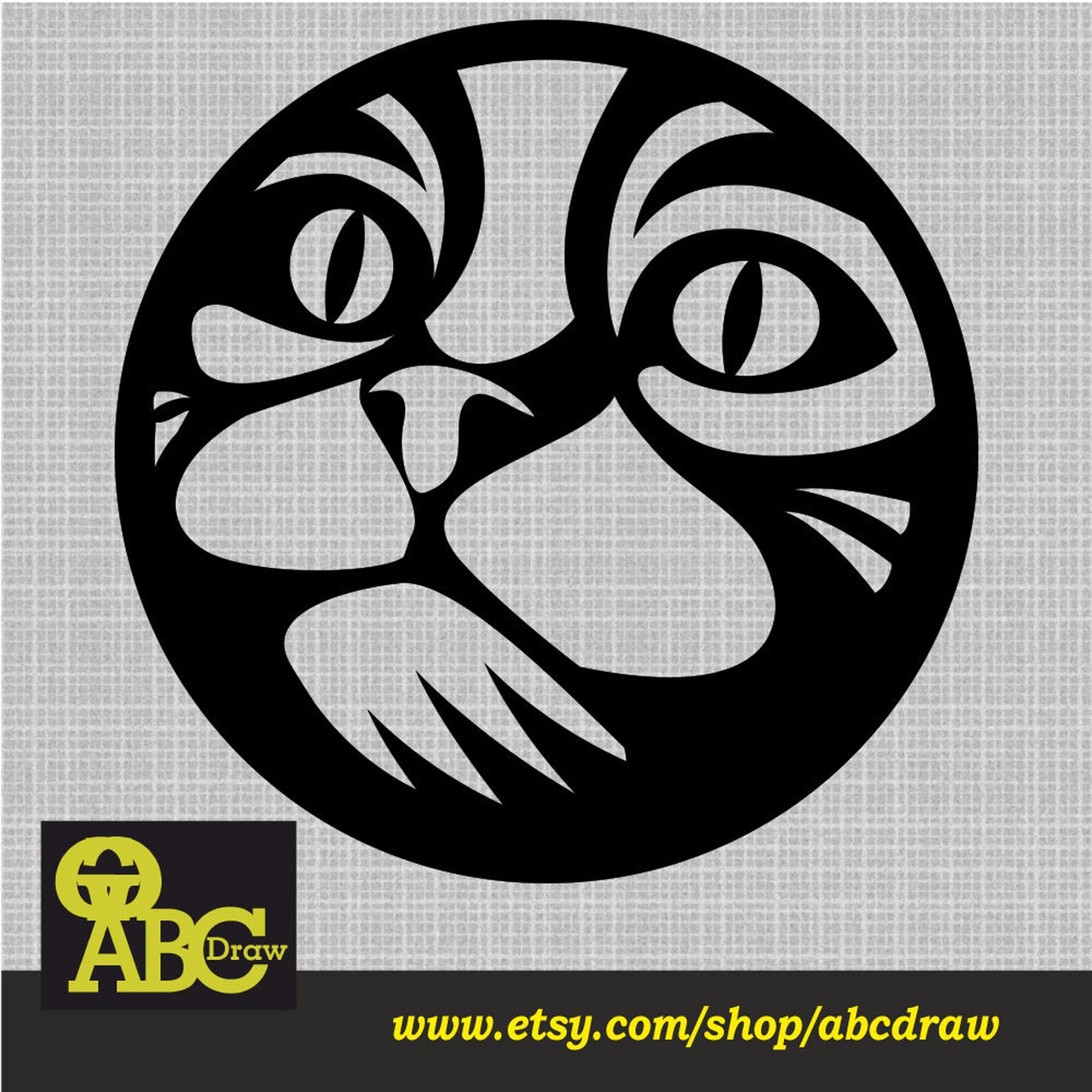 Cat Design Laser Cut Svg Dxf Files Wall Sticker Engraving Decal ...