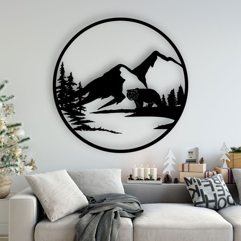 Bear Design Laser Cut Svg Dxf Files Wall Sticker Engraving - Etsy