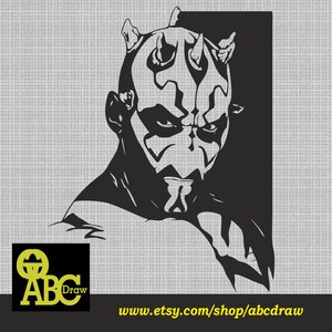 Darth Maul Design Laser Cut Svg Dxf Files Wall Sticker Engraving Decal ...