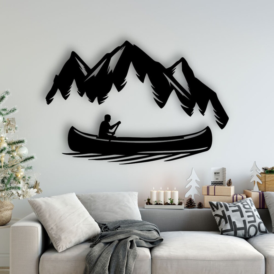 Lake Design Laser Cut Svg Dxf Files Wall Sticker Engraving Decal ...
