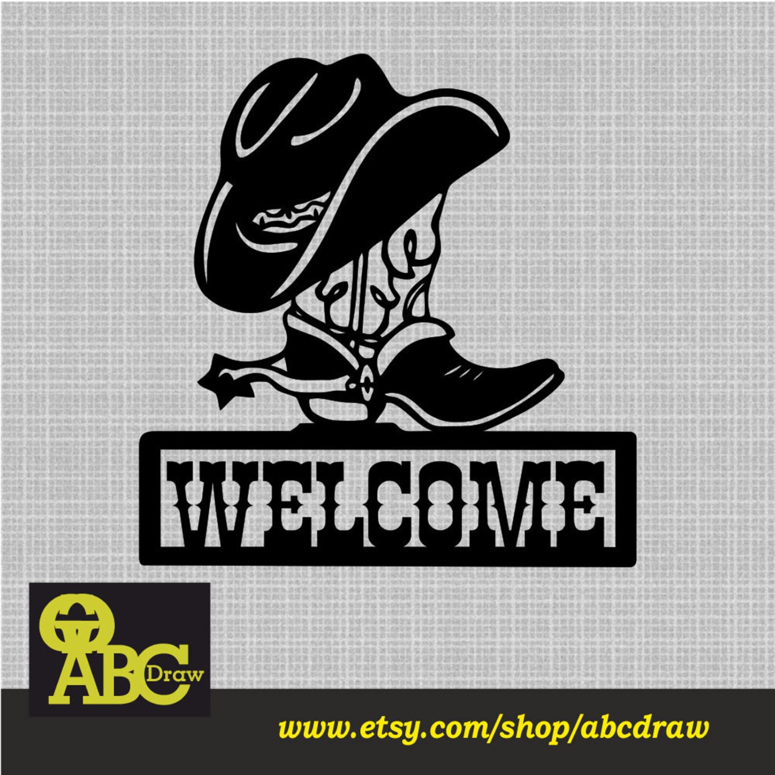 Welcome Design Laser Cut Svg Dxf Files Wall Sticker Engraving Decal ...