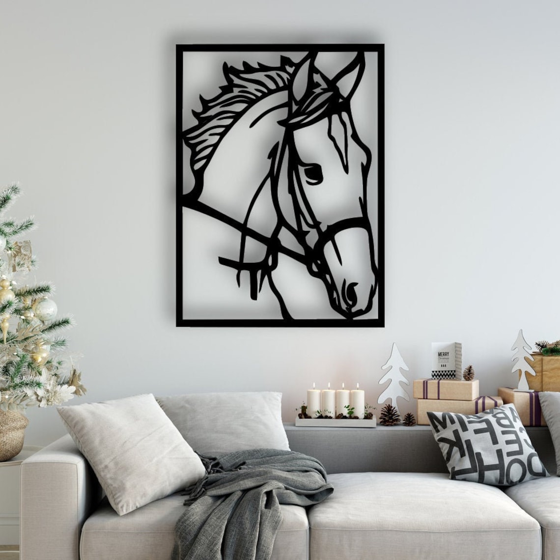 Horse Design Laser Cut Svg Dxf Files Wall Sticker Engraving - Etsy