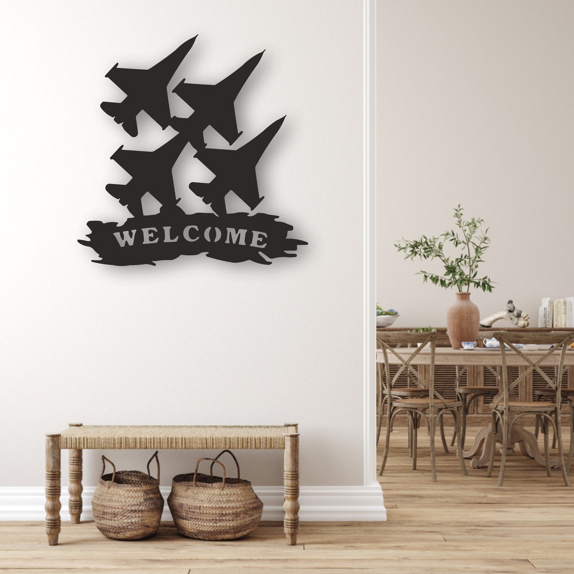 Welcome Aircraft Design Laser Cut Svg Dxf Files Wall Sticker | Etsy