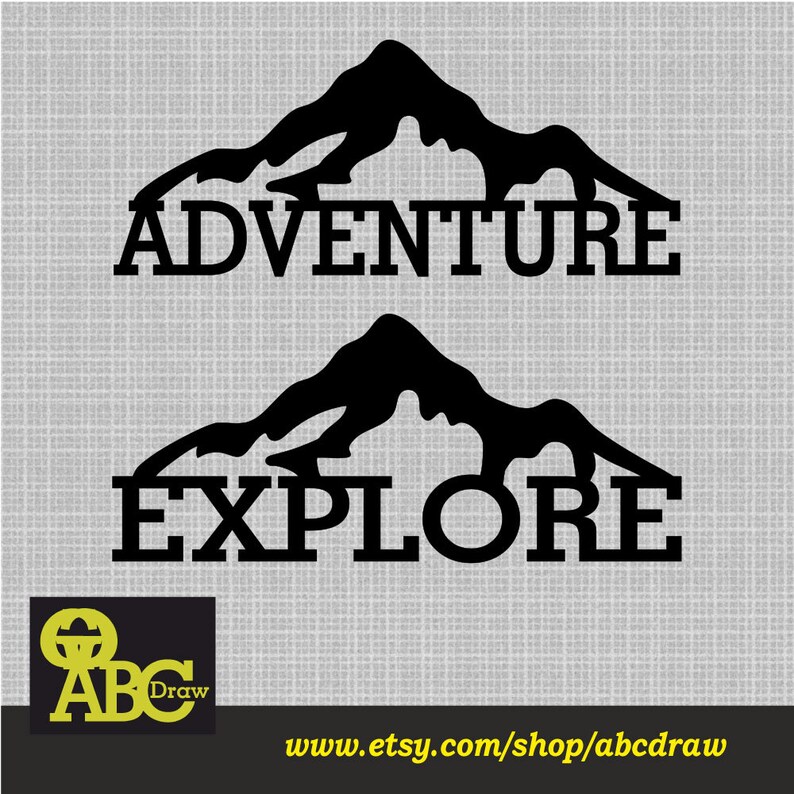 Mountain Design Laser Cut Svg Dxf Files Wall Sticker Engraving - Etsy