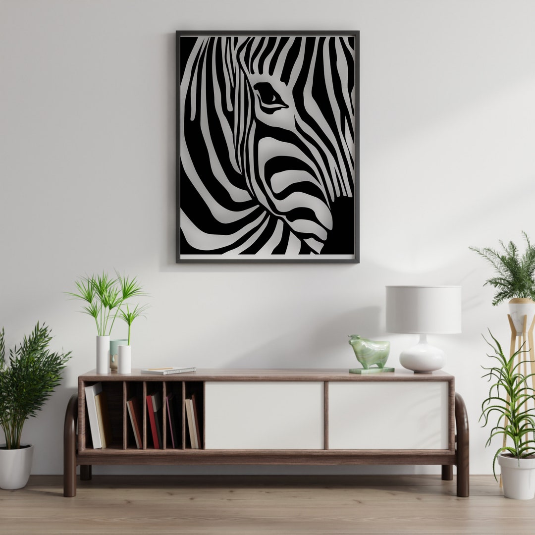 Zebra Design Laser Cut Svg Dxf Files Wall Sticker Engraving Decal ...