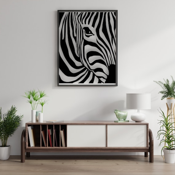 Zebra Design Laser Cut Svg Dxf Files Wall Sticker Engraving | Etsy