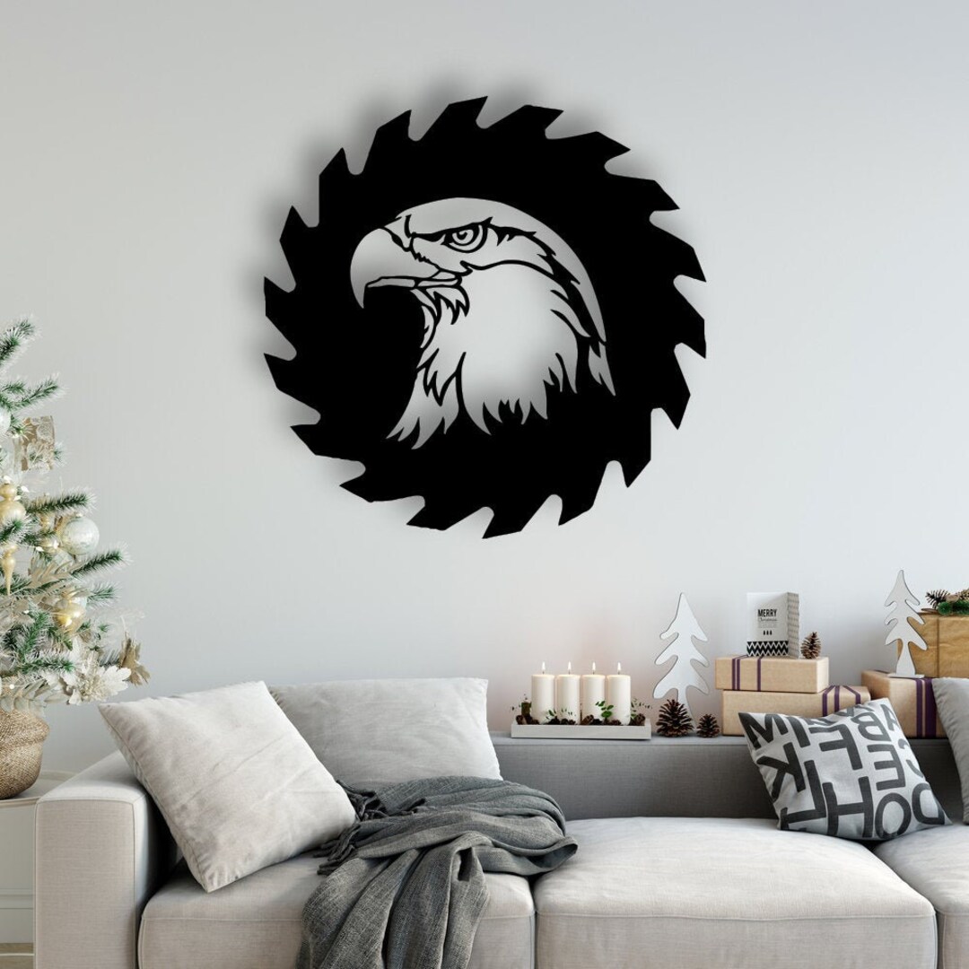 Eagle Design Laser Cut Svg Dxf Files Wall Sticker Engraving Decal ...