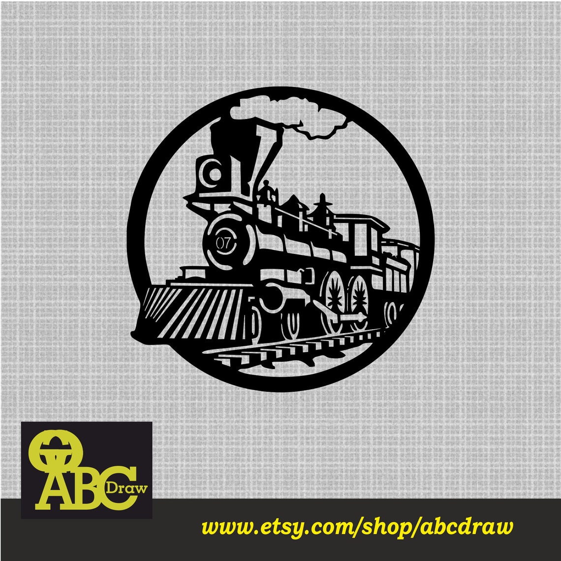 Train Design Laser Cut Svg Dxf Files Wall Sticker Engraving | Etsy