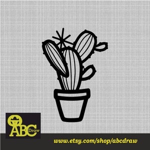 Cactus Design Laser Cut Svg Dxf Files Wall Sticker Engraving Decal ...