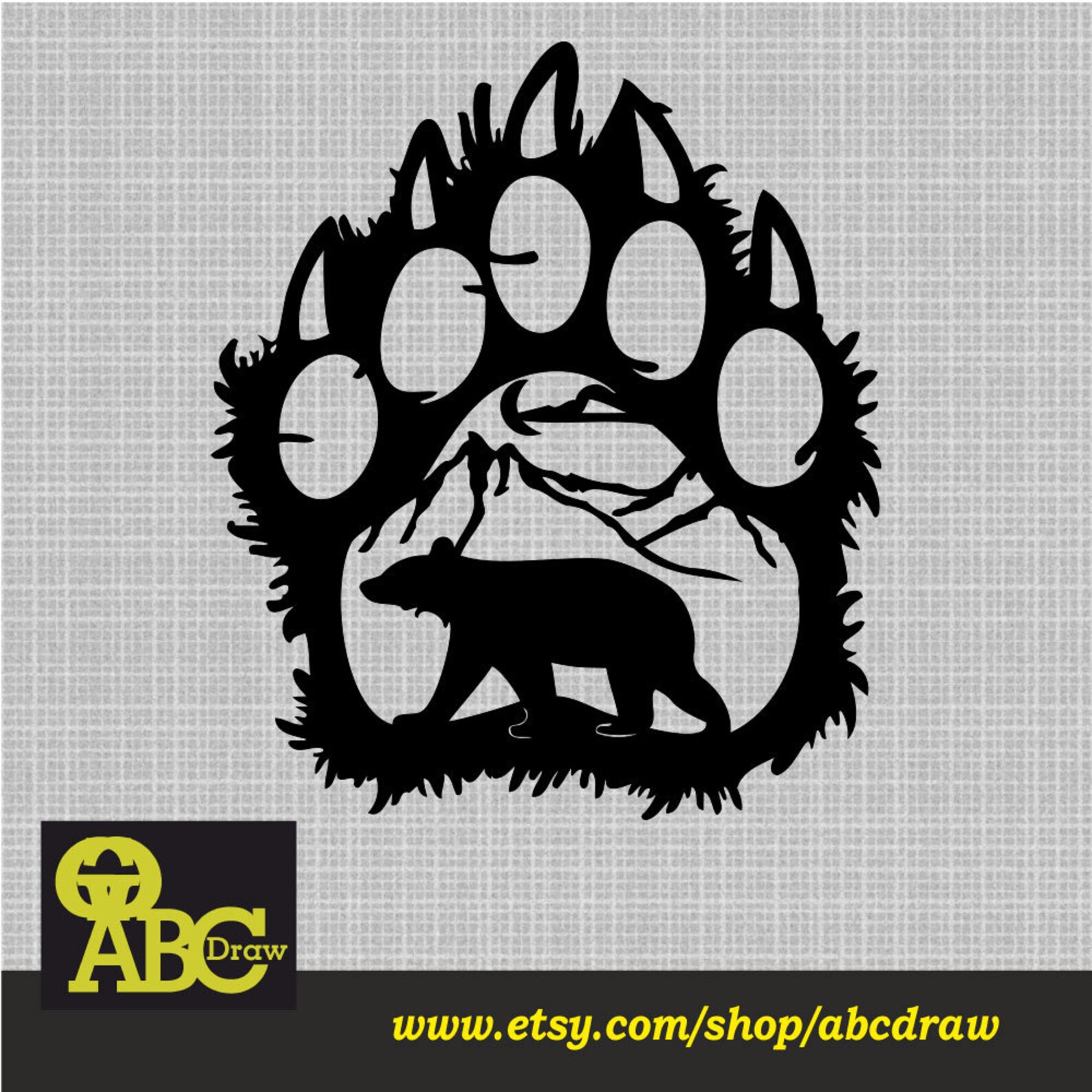 Bear Design Laser Cut Svg Dxf Files Wall Sticker Engraving Decal ...