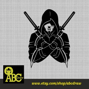 Assasin Design Laser Cut Svg Dxf Files Wall Sticker Engraving Decal ...