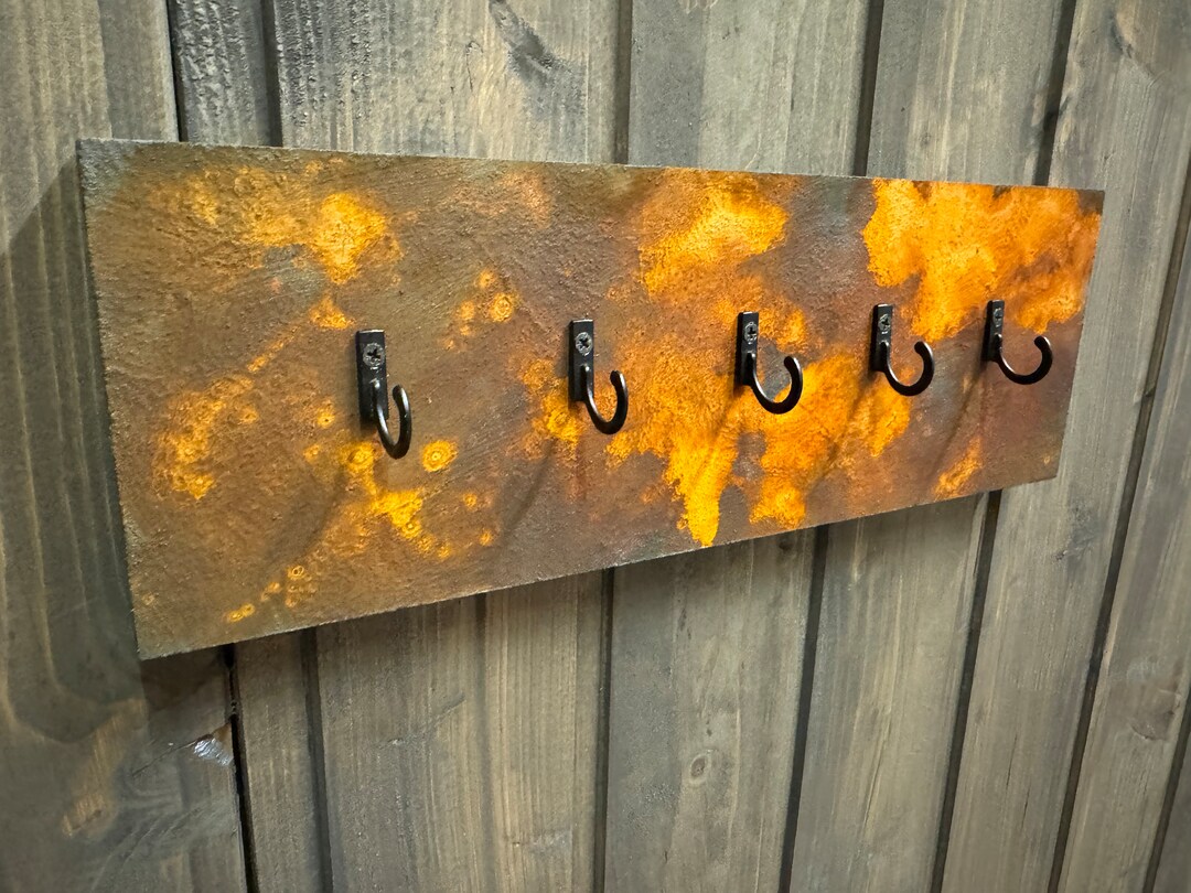 Key Rack With Rust Surface - Etsy