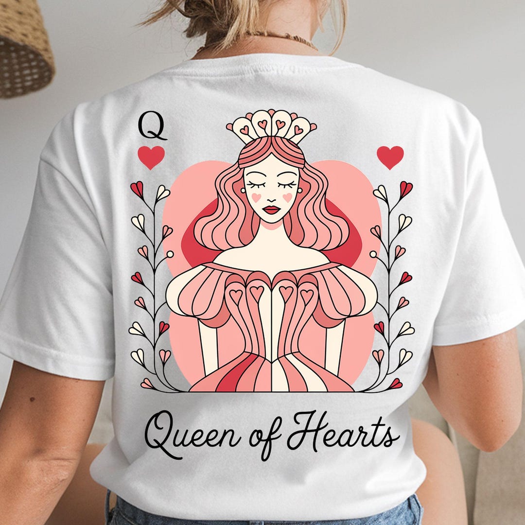 Queen of Hearts PNG Svg, Boujee Queen Card Design, Queen Mom Valentine ...