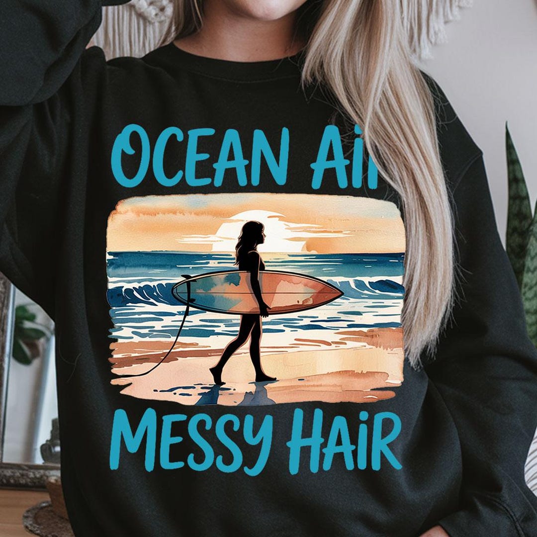 Surf Girl PNG, Beach Vibes Clipart, Watercolor Surfboard, Coastal ...