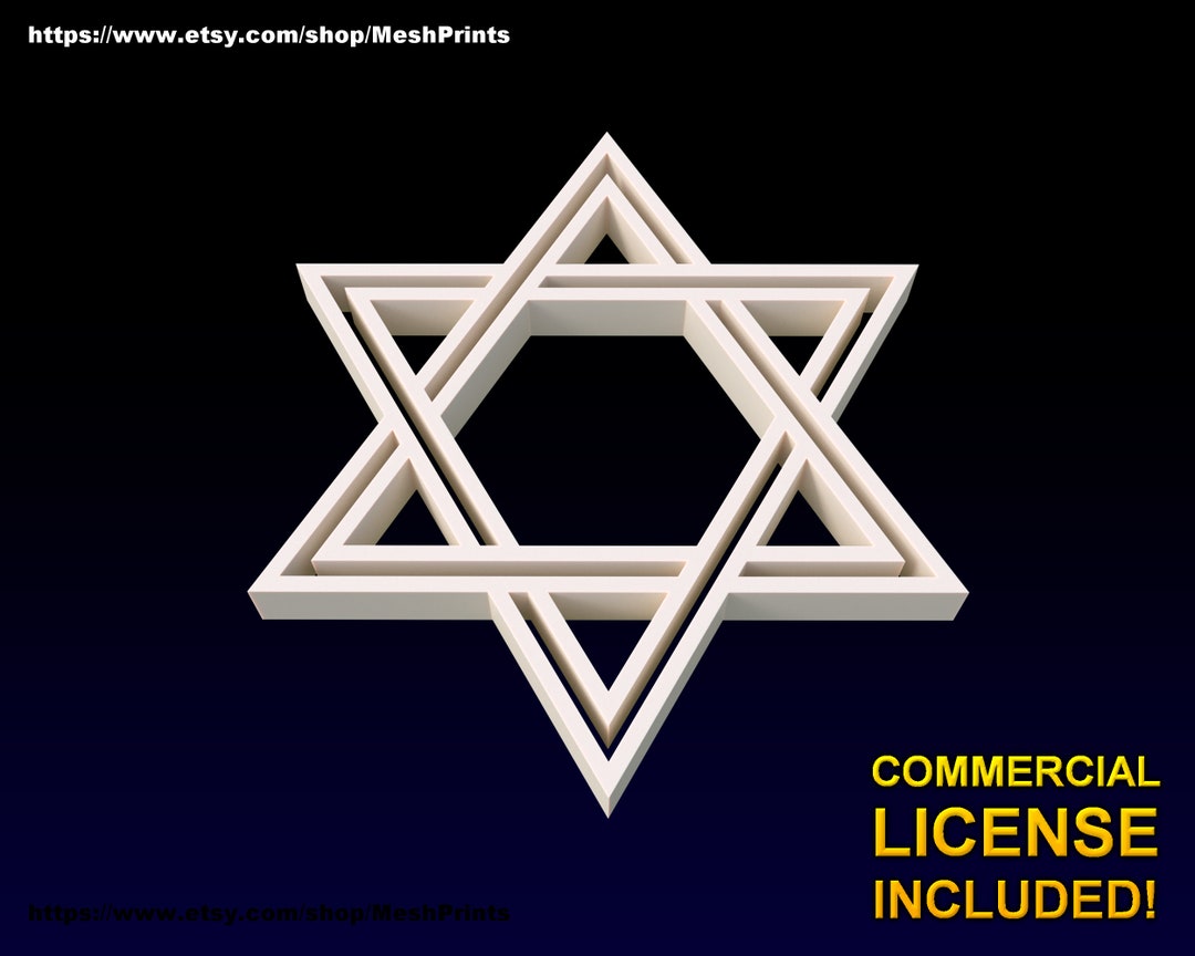 Star of David STL File download - Etsy