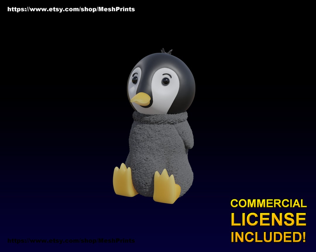 Cute Baby Penguin STL File download - Etsy
