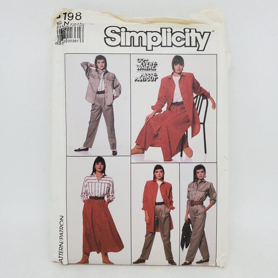 Simplicity 8198 Sewing Pattern Womens Sz 10-12-14 Pants Skirt - Etsy